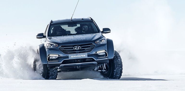 Modified Hyundai Santa Fe becomes first car to cross Antarctica | VW ...